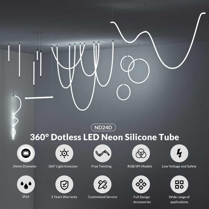 360 Degree LED Flexible Silicone Tube - Customizable Lights