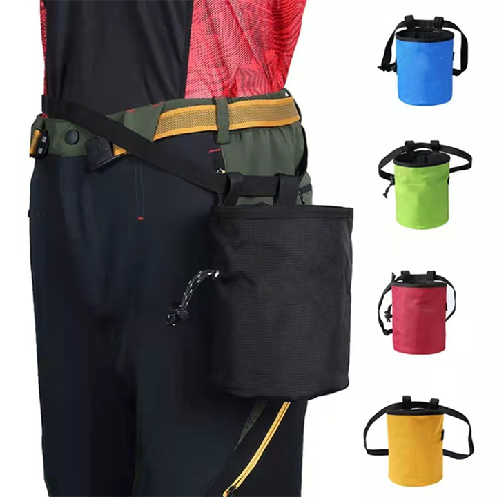 Custom Logo Waterproof Waist Chalk Pouch Drawstring Chalk Bag Rock ...