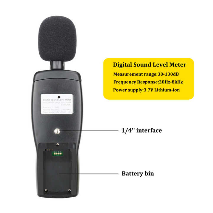 HEDAO Professional Digital Sound Level Meter Decibel 30 130dB ...