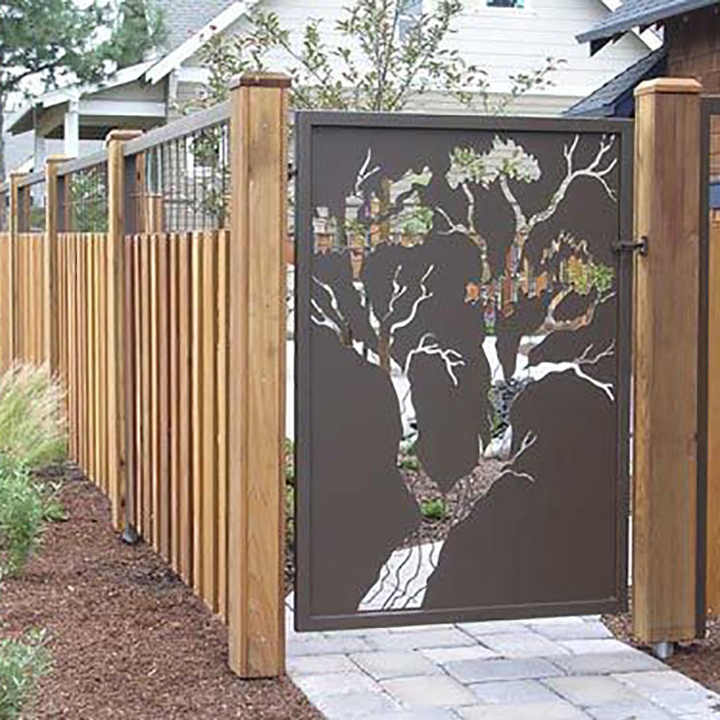 Corten Steel Driveway Sliding Gates - Laser Cut Metal Iron Main Gate ...