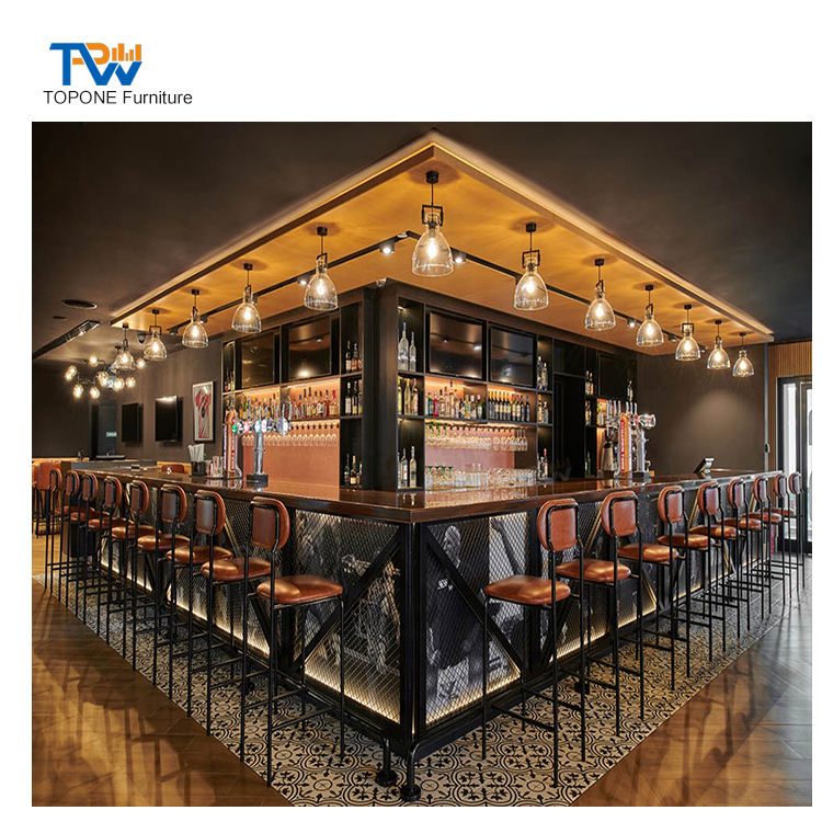 Customized Modern Luxury Bar - Boat Shaped Counter