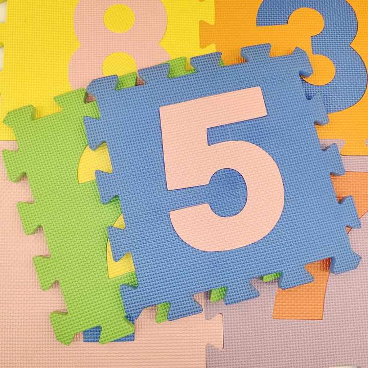 Soft Interlocking EVA Foam Play Mat with Numbers & Letters, Educational ...