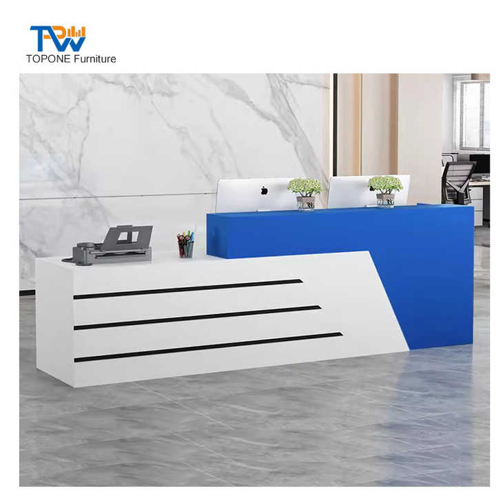 Unique White Reception Desk Office Shop Reception Counter Custom Salon ...