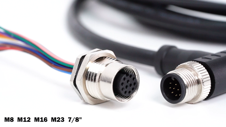 Custom M8 Circular Waterproof Connector Panel Mount 2 3 4 5 6 7 8 Pin ...