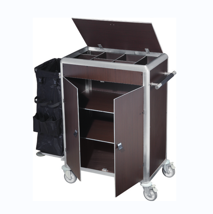 Deluxe Maid Cart - Efficient Hotel Trolley for Housekeeping