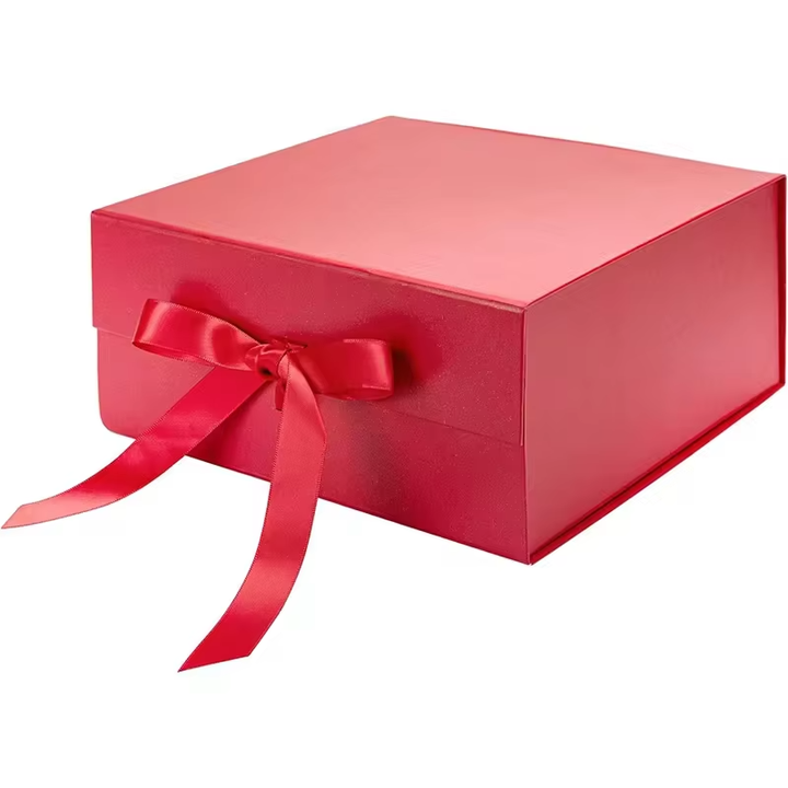 Deluxe Magnetic Closure Gift Box with Ribbon Custom Logo Printed Easy ...
