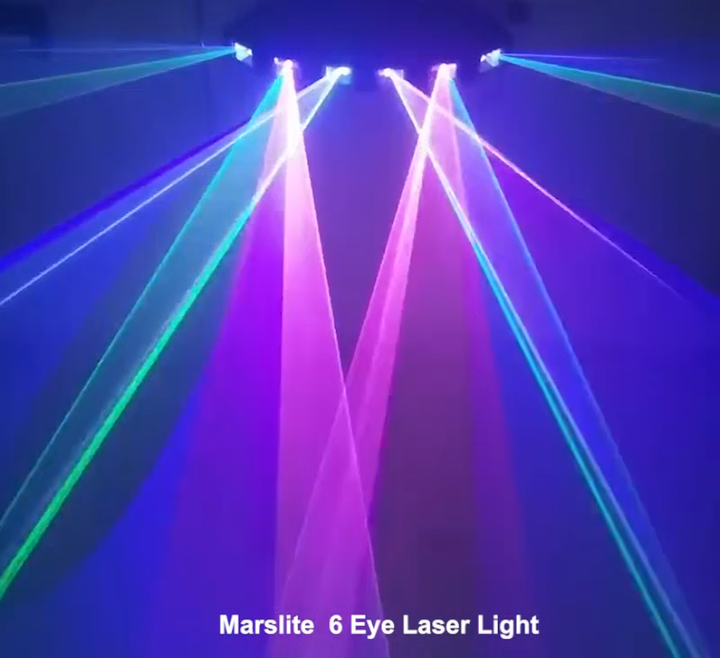 Full Color DJ Laser Light Show for Parties - 6 Eye Laser Effect for ...