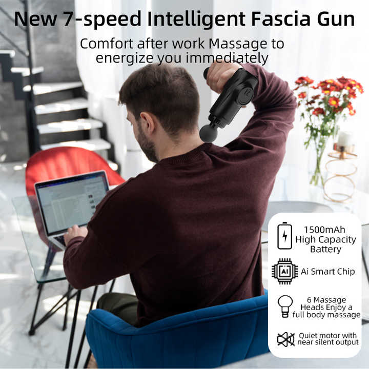 Custom 30 Speed Percussion Massage Gun with Touch Screen Deep Tissue ...