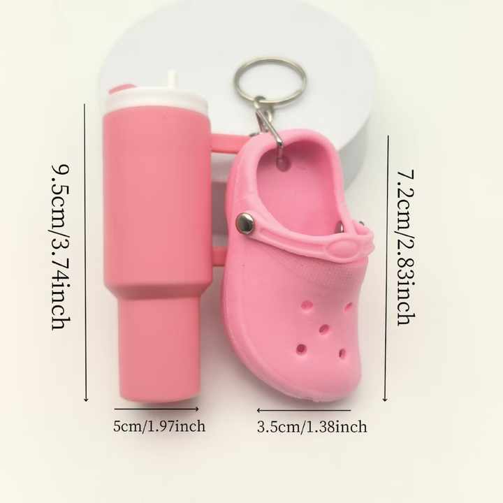 Cute 3D Mini Clog Shoe Keychain Wholesale Summer Colorful Shoes ...