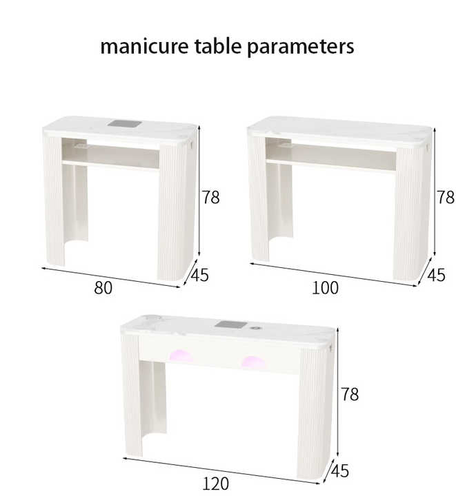 Beauty Salon Furniture Nail Station Table Luxury Double Manicure ...