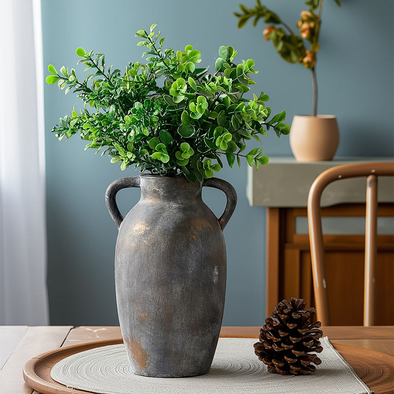 Wholesale Vintage Rustic Ceramic Vase Distressed Rust Finish Antique ...