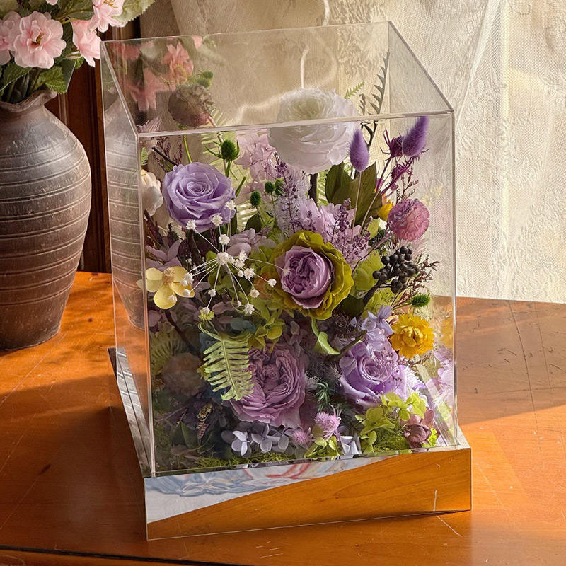 AM-PFHJ11 Ammy Eternal Flower Real Preserved Roses Eternal Rose Box for ...