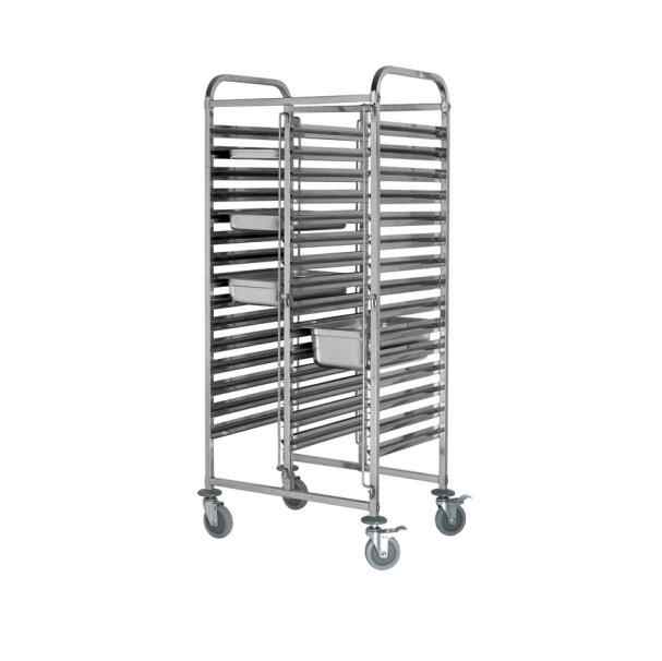 16-tier Stainless Steel Baking Cooling Pan Rack Trolley