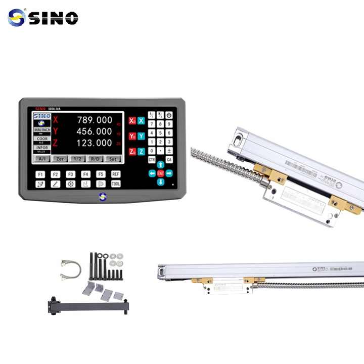 Milling Lathe Grider Digital Readout Display 5um Optical Ruler Linear Scale Encoder SINO SDS6 ...