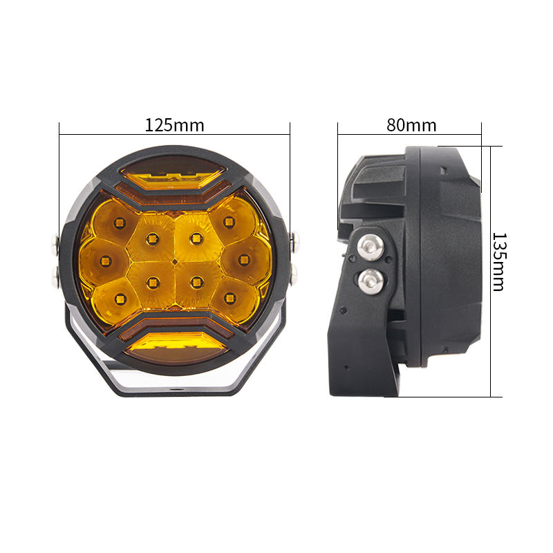 Aurora Super Bright 80w Side Shooter DRL White Amber Led Work Fog ...