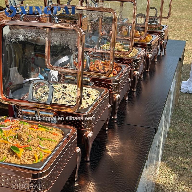 XINGPAI Restaurant Hotel Supplies Hammered Chaffer Dishes Hydraulic 6L ...