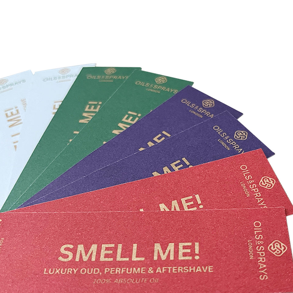 Custom Perfume Test Paper Logo for Smelling Strips Scent Fragrance Blotter