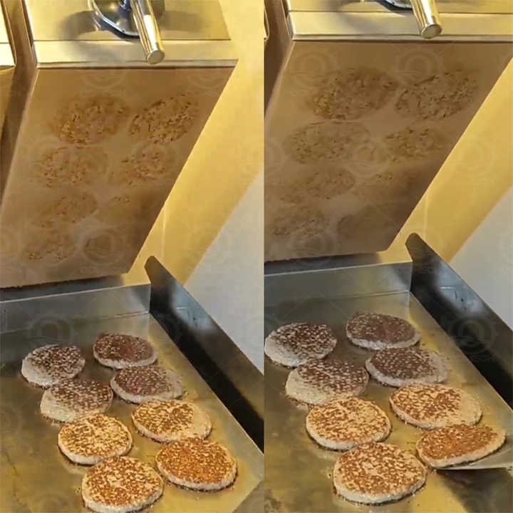 DE QDMECH patty machine Fully automatic and frying Stainless Steel gas ...