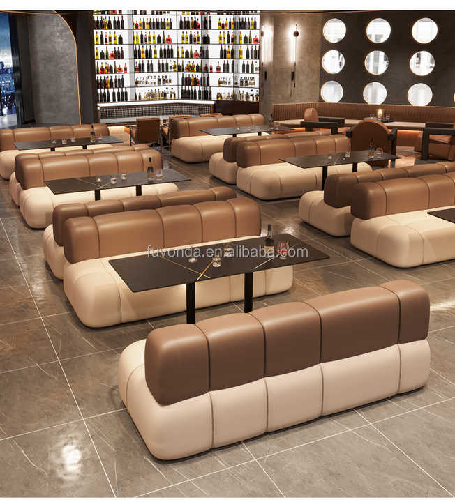 Leather Sofa Set Table and Chairs for Bar Nightclub KTV