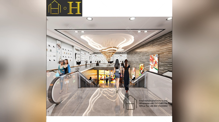 Custom Modern Supermarket Interior Design Mall Hypermarket Layout ...