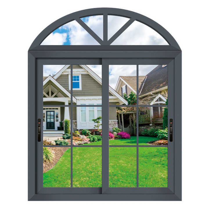 Exterior Round Arched Aluminium Windows - Custom French Style
