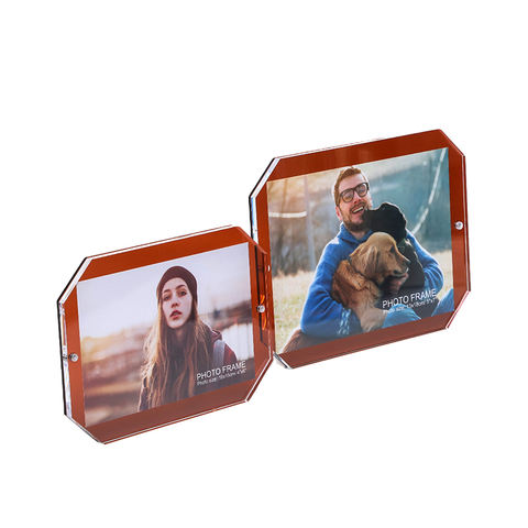 Beautiful Photo Neon Orange Acrylic Picture Frames With Back Stand 4 X6 ...