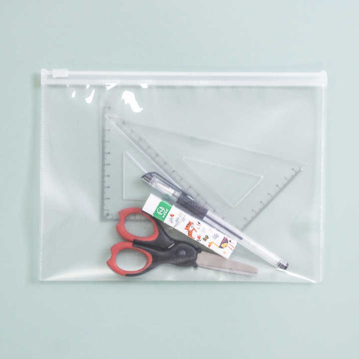 Custom PP Plastic A4 Size Transparent Document Zipper File Bag ...