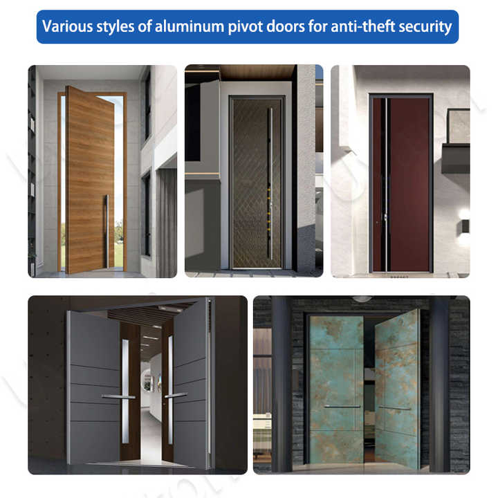 Customize Front Modern Luxury Entry Doors Double Off-axis Door Thermal ...