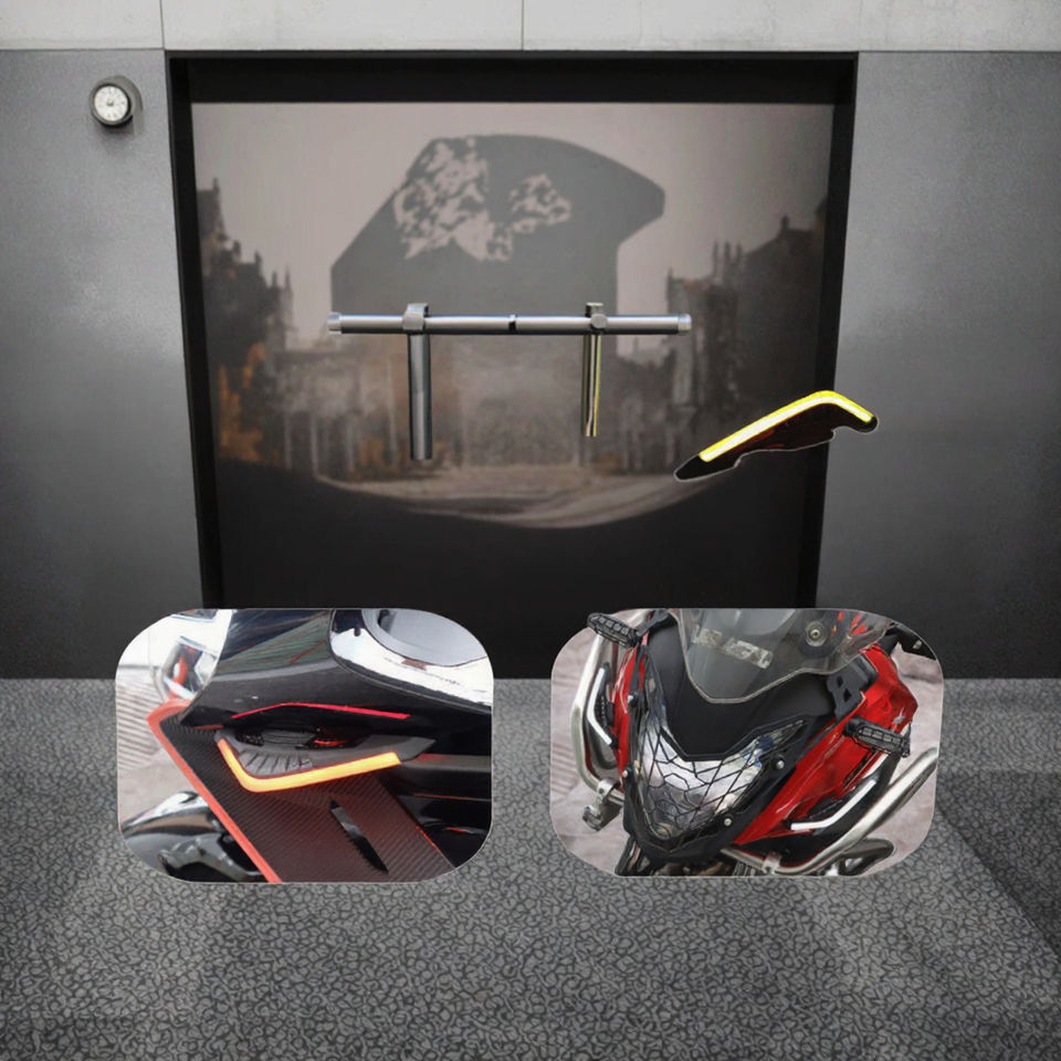 Kevanly Mp069 12V Universal LED Motorcycle Decorative Light Cover-Red ...