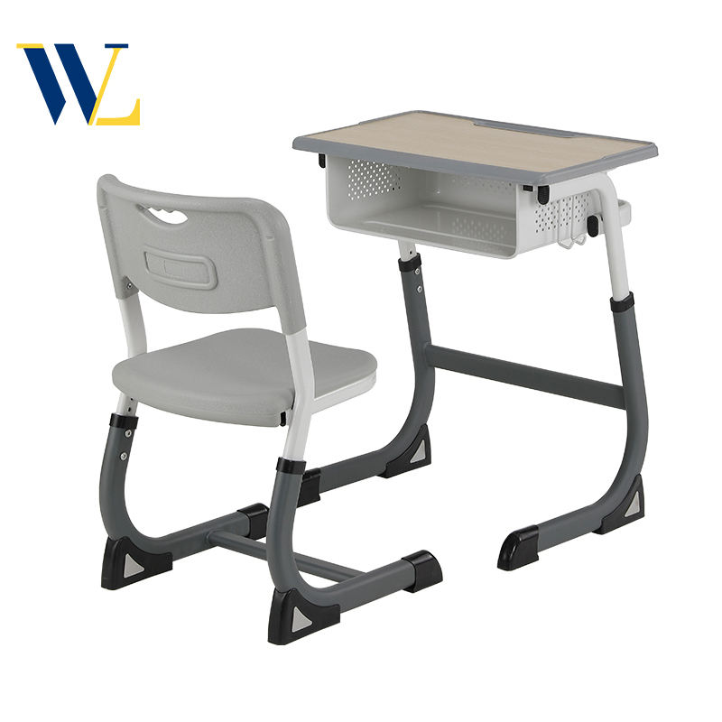 Modern Adjustable-height School Furniture Desks and Chairs in Gray ...