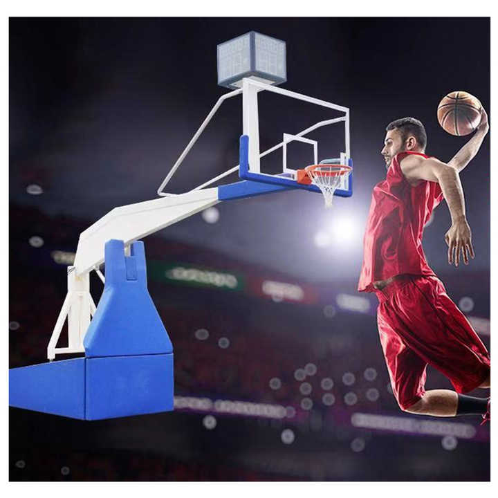FIBA Approved Electric Hydraulic Basketball Hoop - Portable & Durable