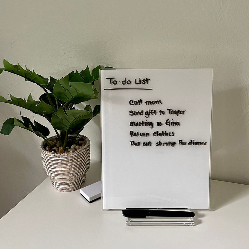 Transparent Acrylic Dry Erase Board for Desk to Do List Planner Table ...