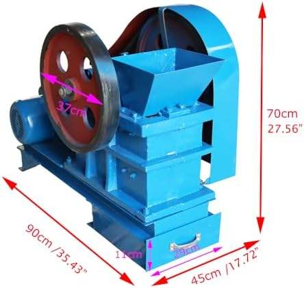 220V Mini Jaw Crusher Machine 2.2KW Industrial Shredder for Ore & Coal ...