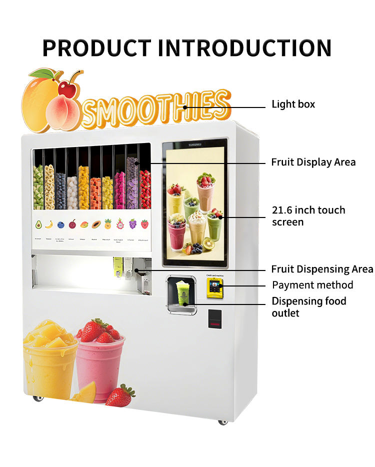 Fresh Fruit Smoothie Vending Machine | Automatic Smoothie Maker | Self ...