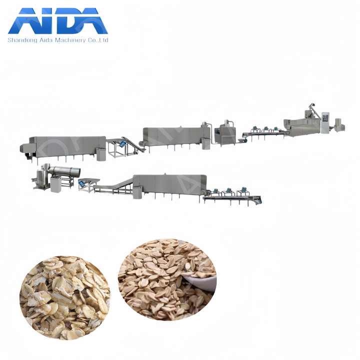 Breakfast Cereal Production Line Rolled Oats Making Machine Wheat Corn ...