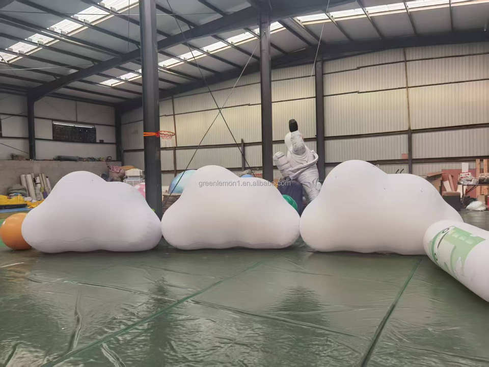 Giant LED-Lit Floating Clouds Inflatable Earth Globe PVC Planet Ball ...