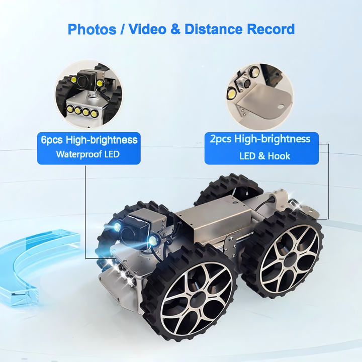 Remote Control 300mm Pipeline Inspection Robot Pipeline Crawler Camera ...