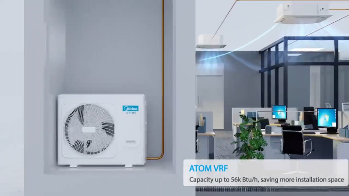 Midea Atom System 1.5kw-9kw Ductless Indoor Unit for Hotels & Homes