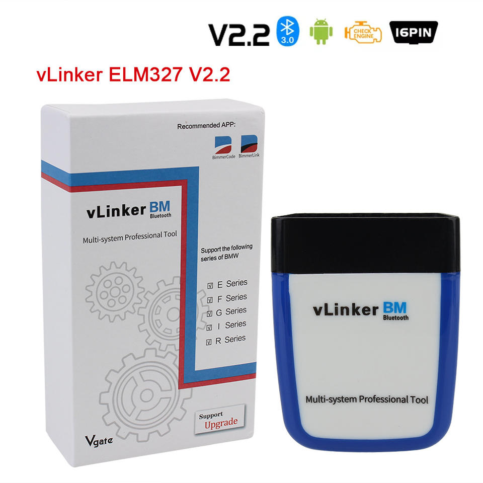 VLINKER BM Original for Bluetooth 3.0 V2.2 Car Fault Diagnostics ...