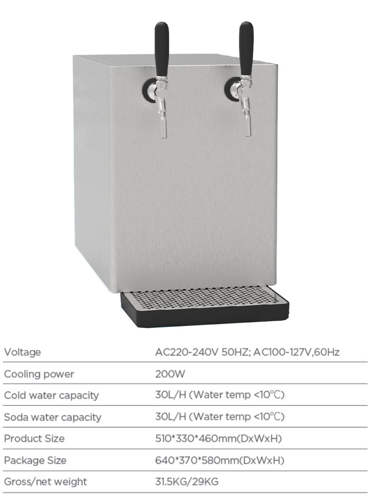 Soda Water Dispenser - Commercial & Household Use - Cold & Hot