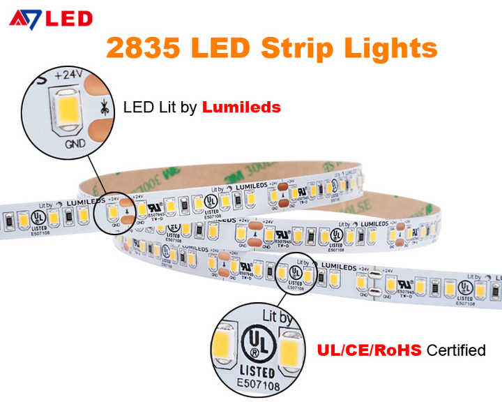 120 Leds/m High-Density SMD 2835 Waterproof Stripe Flexible LED Strip ...