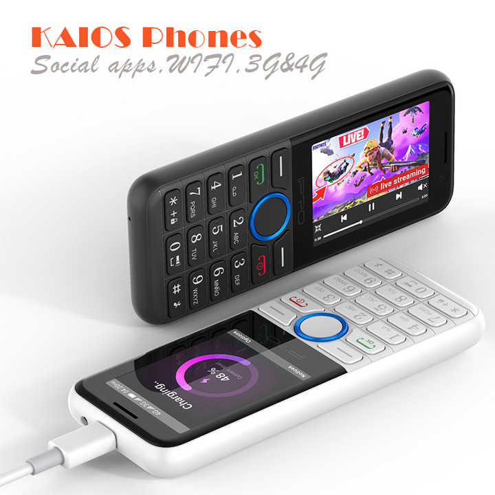 KAIOS WIFI cep telefonu 2.4 inç KAIOS özelliği telefon çift SIM çift ...