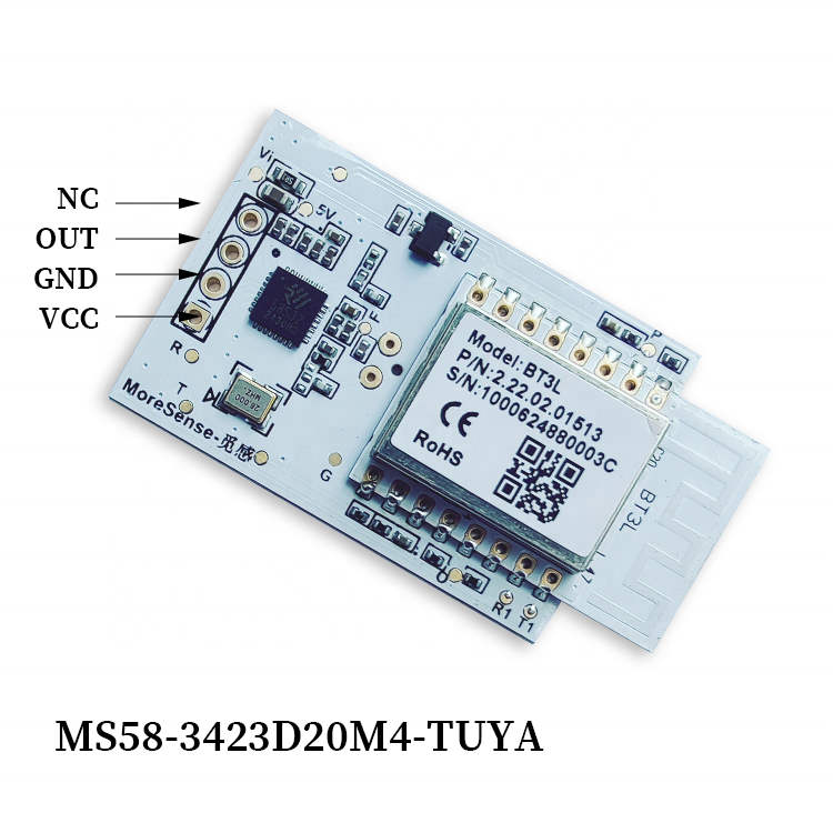 Tuya BLE Networking Module with Radar Sensor MoreSense MS58-3423D20M 5 ...