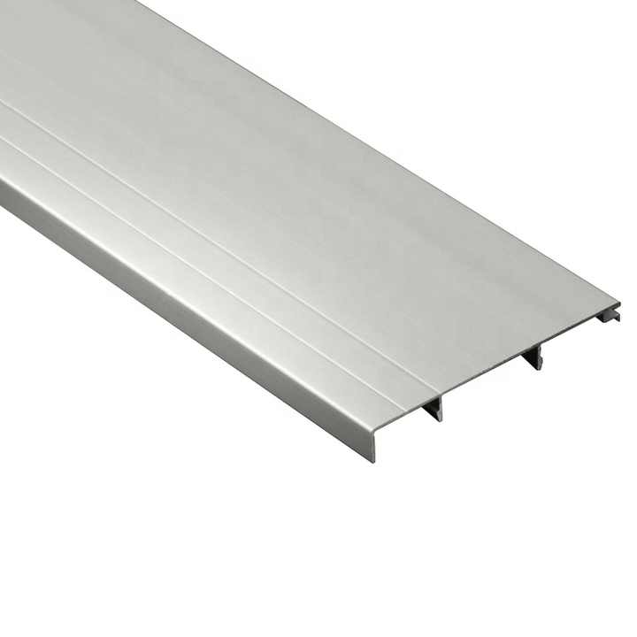 KAIYAMEI Kitchen Plinth Brushed Silver Aluminum Wall Baseboard