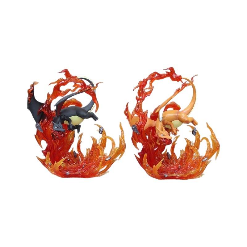 Pokemoned Charizard Flamethrower GK Statue Anime Figure Model with ...