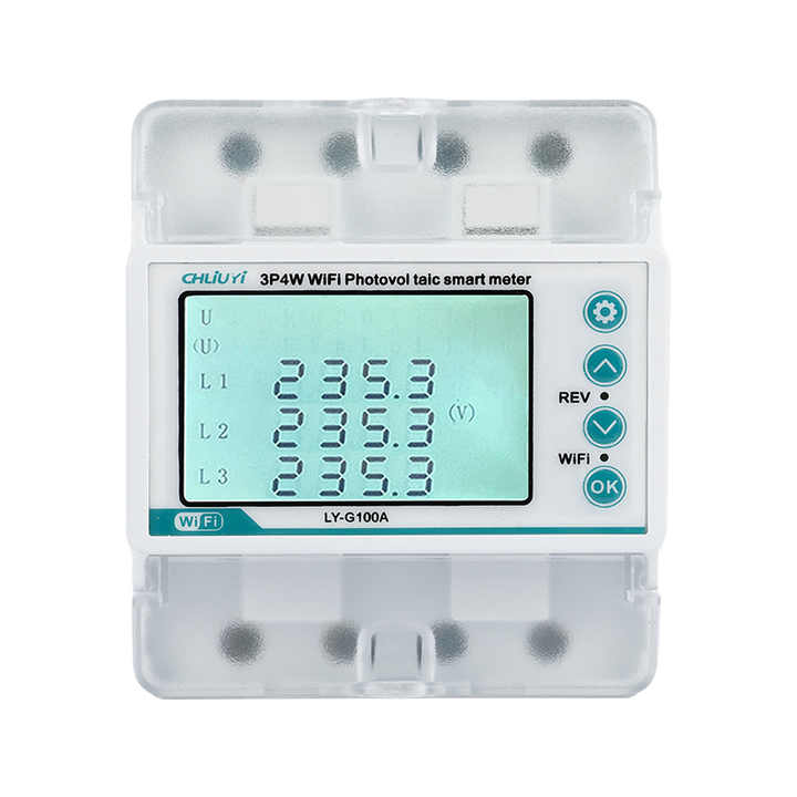 100A Three-Phase Smart Electric Meter with Wifi Connectivity