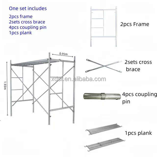 Portable Galvanized Mobile Folding Scaffolding System Construction Work ...