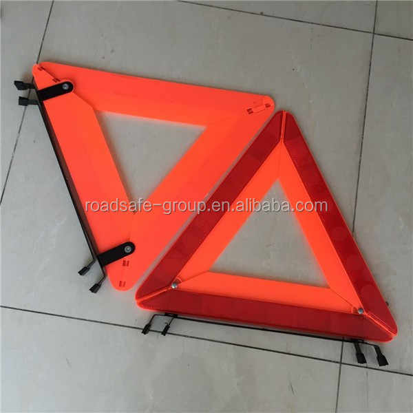 Roadway Safety - Red Triangle Road Signs for Stop Signals