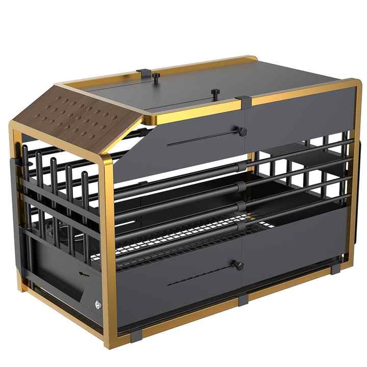 Two-Step Lock Modular Design Dog Cage With Collision Avoidance Crumple ...