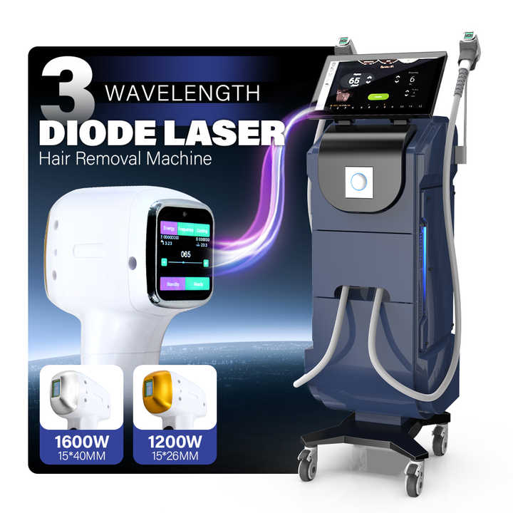 Factory OEM Diode Laser Two Handles Machine 808nm 3 Wavelength ...